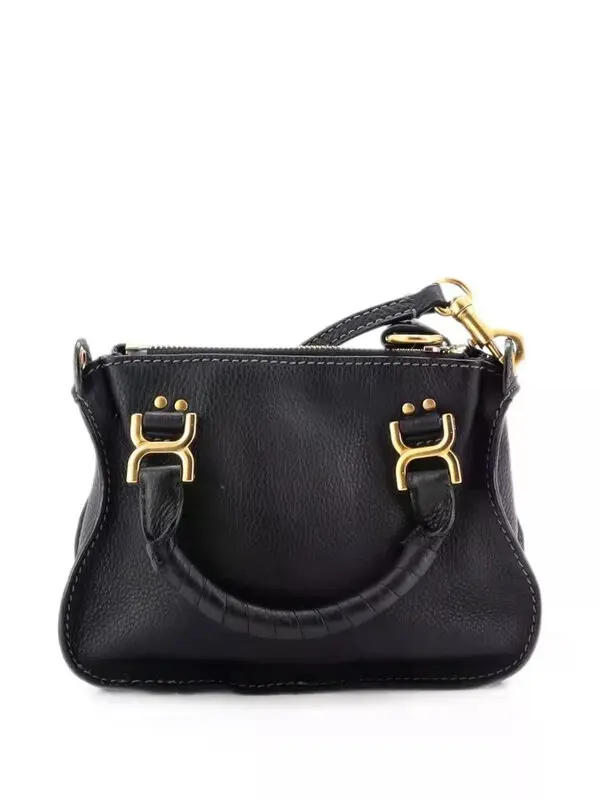 Chloé Marcie Satchel Leather Baby Crossbody Bag - Black