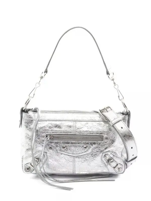 Balenciaga 2010s Le City Moto Two-way Tote Bag - Silver