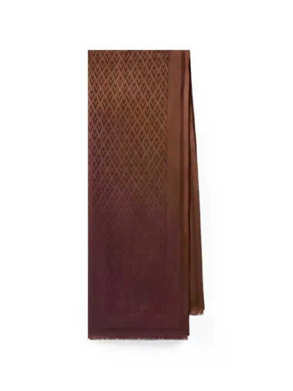 Valentino Garavani Vlogo Jacquard-woven Scarf - Brown