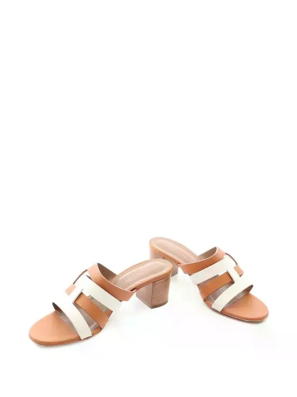 Hermès 2000s Amica Leather Sandals - Brown