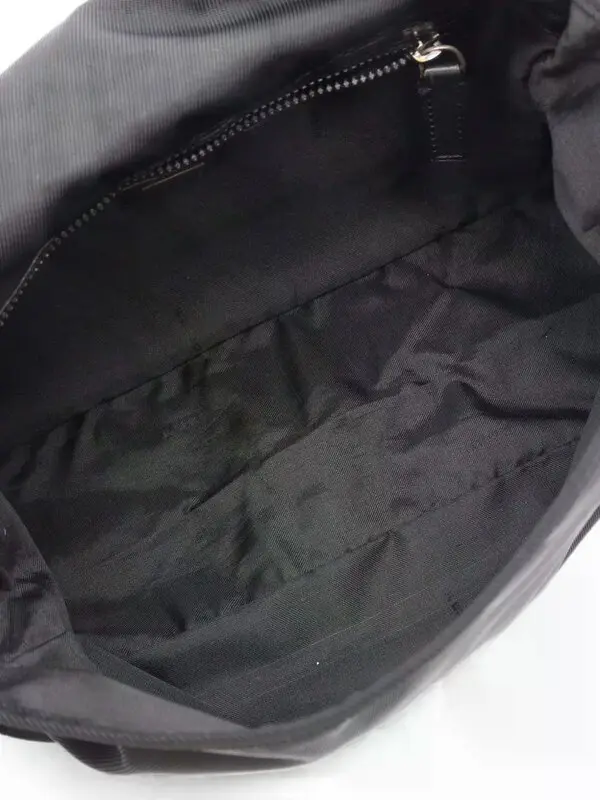 Fendi 2000s Logo-plate Shoulder Bag - Black