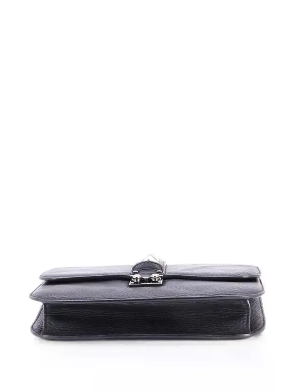 Valentino Garavani Glam Lock Leather Medium Shoulder Bag