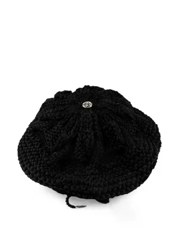 Chrome Hearts Cable-knit Button-detail Beret