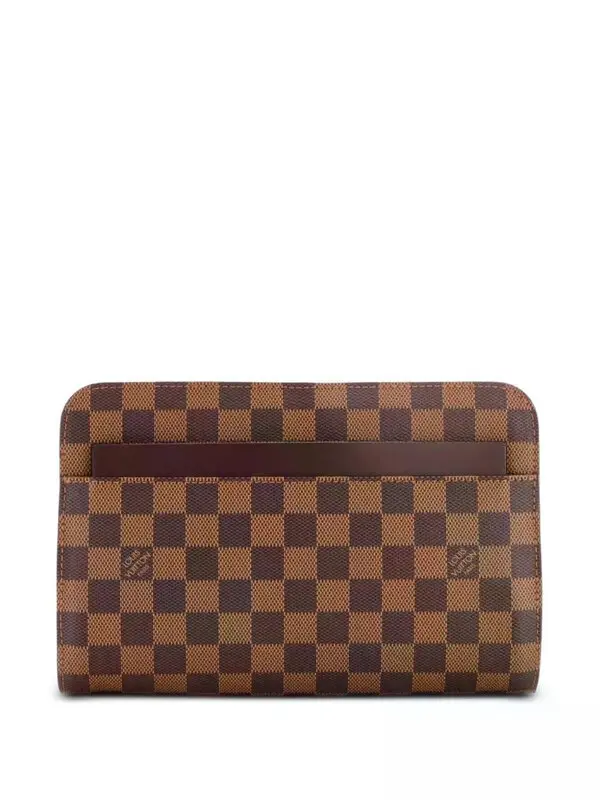LOUIS VUITTON Pochette Saint Louis Damier Clutch Bag - Brown