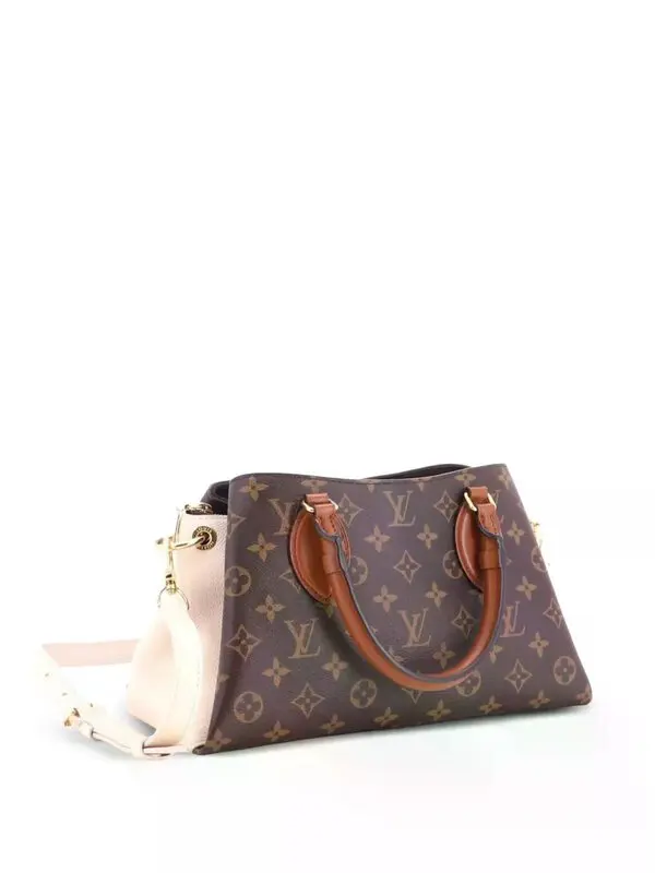 LOUIS VUITTON Monogram Canvas Tote Bag With Leather Trim
