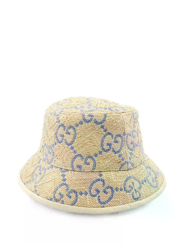 Gucci 2010s Gg Jacquard Bucket Hat - Neutrals