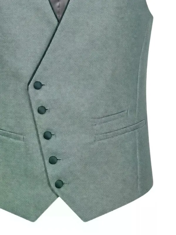 ETIEM TEXTIL S.L. Asymmetric Fastening Textured Waistcoat