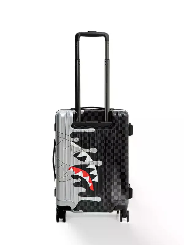 SPRAYGROUND Shark Mouth Checkered Suitcase - Black