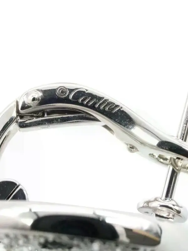 Cartier 2010s Panthère Diamond And Onyx Earrings