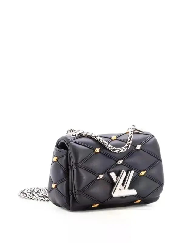 LOUIS VUITTON Studded Malletage Leather Shoulder Bag