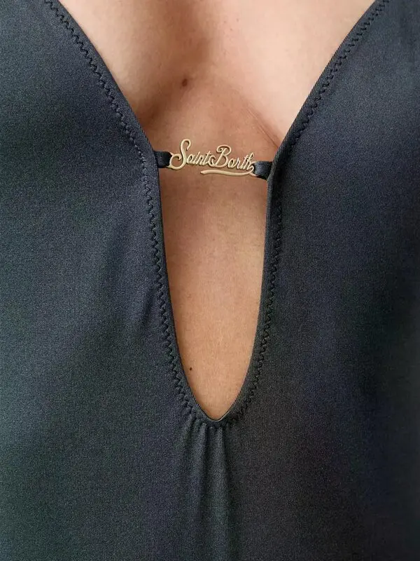 MC2 SAINT BARTH Logo-plaque Scoop-back Swimsuit