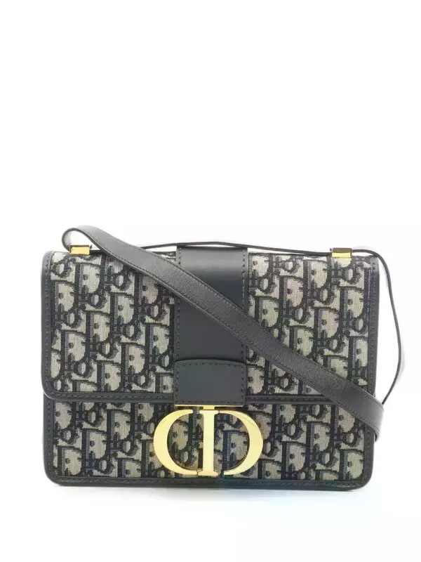 Dior 2010s 30 Montaigne Oblique Jacquard Shoulder Bag - Neutrals