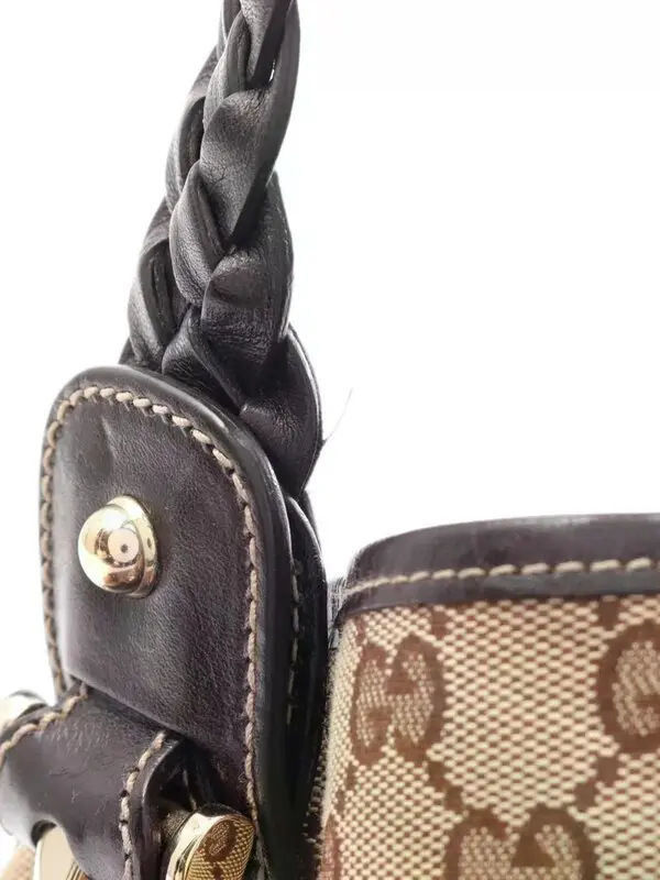Gucci 2010s Gg Canvas Leather-trim Tote Bag - Neutrals