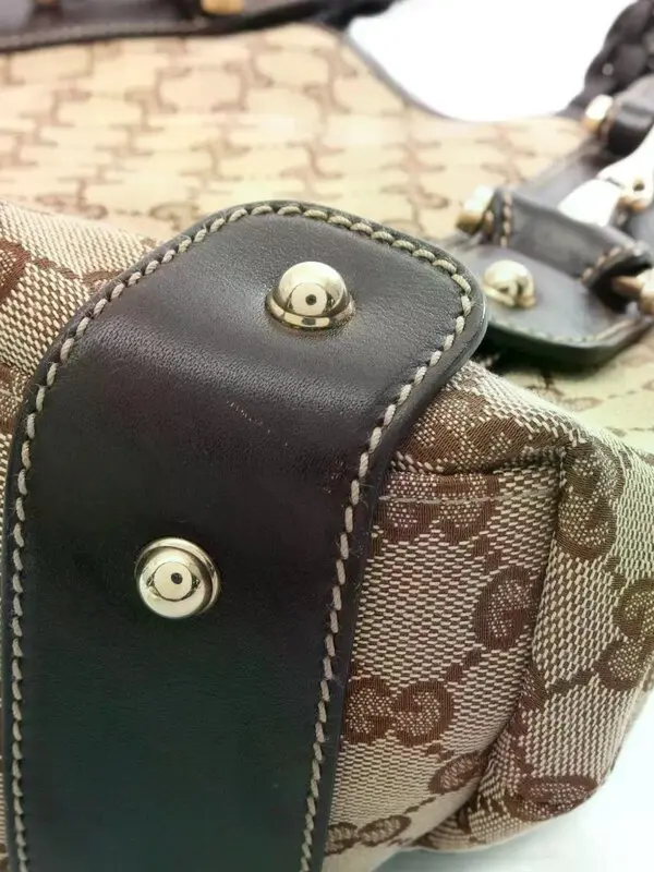 Gucci 2010s Gg Canvas Leather-trim Tote Bag - Neutrals