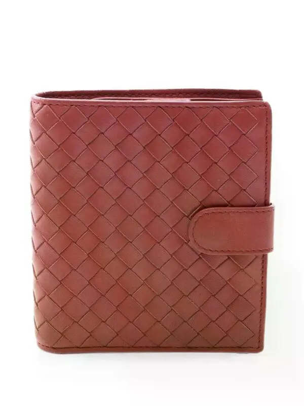 Bottega Veneta 2000s Intrecciato Bi-fold Wallet - Red
