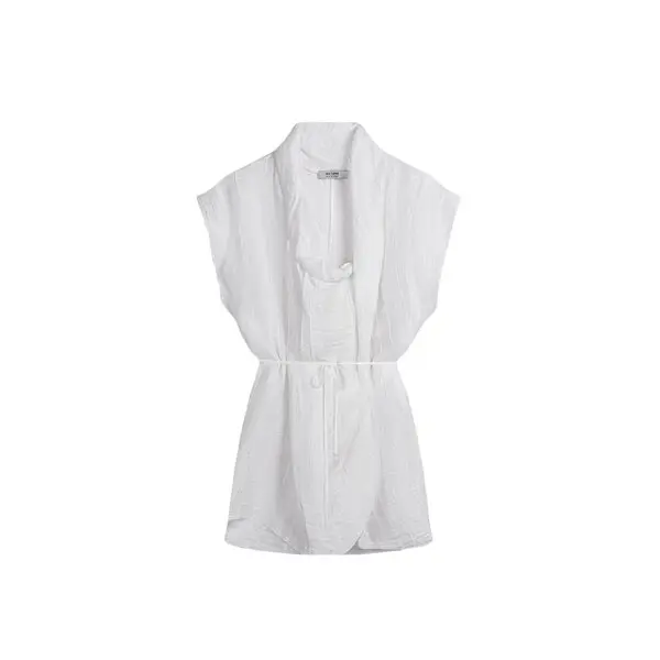 NOCTURNE Belted Vest - White