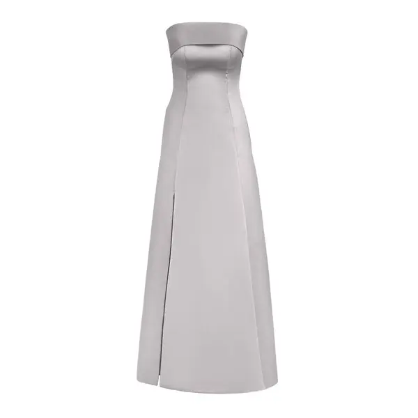 ANSE VICTORIN Irena Silk Dress Pearl - Grey