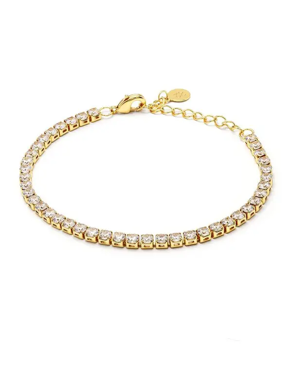 CRYSTALS AND CO Tennis Bracelet - Gray/yellow