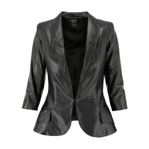AVENUE N°29 Structured Eco Leather Blazer