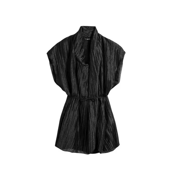 NOCTURNE Belted Vest - Black