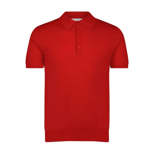 GEORGE PATRICK Candy Cashmere Polo Shirt - Red