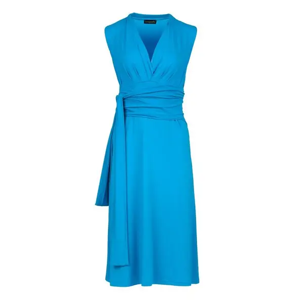 CONQUISTA Turquoise Jersey Empire Line Dress - Blue