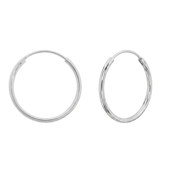 SPERO LONDON Sterling Essential Hoop Earrings 18mm - Silver