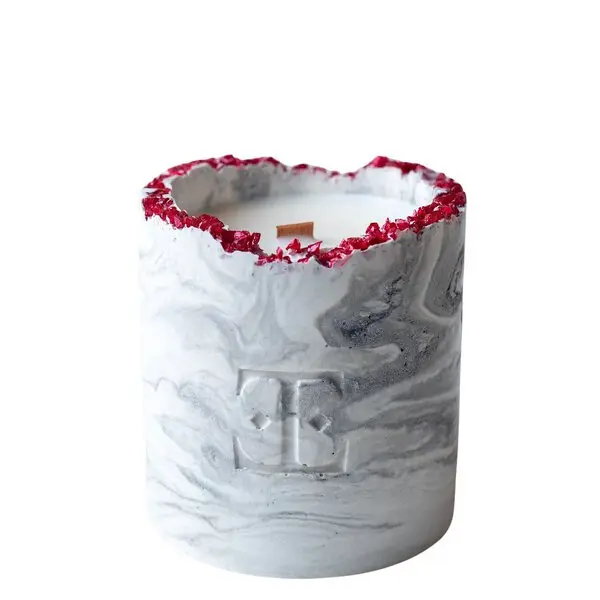 Esti Living Silver / Red Simply Red Crystal Candle Small - Silver/red