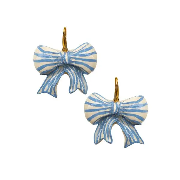 SUNSET MAGIC STUDIO Marine Bow Polymer Clay Earrings