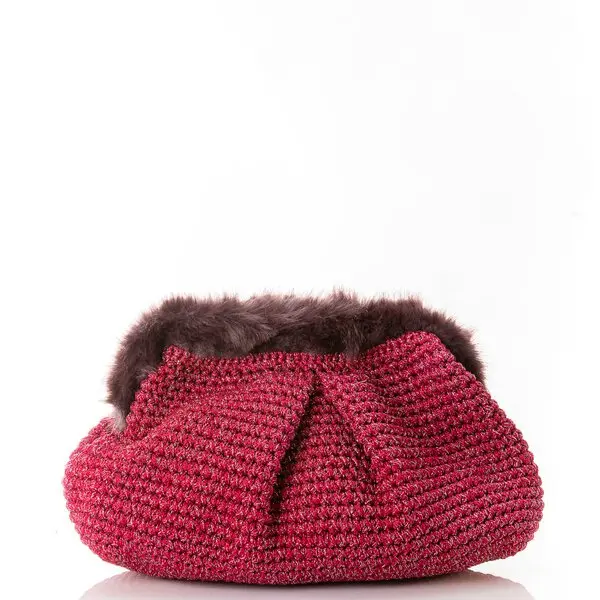 SPEIRA Vintage Style Clutch Burgundy - Red