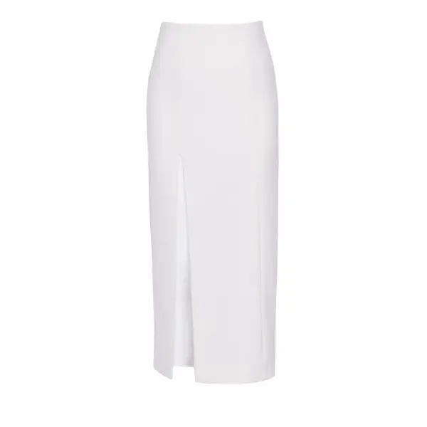 NOMI FAME Noara Skirt With A Slit - White