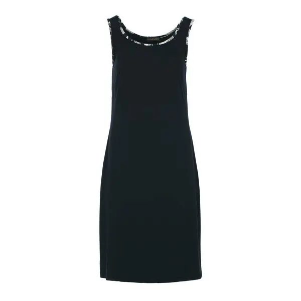 CONQUISTA Simple Comfort Sleeveless Dress - Black