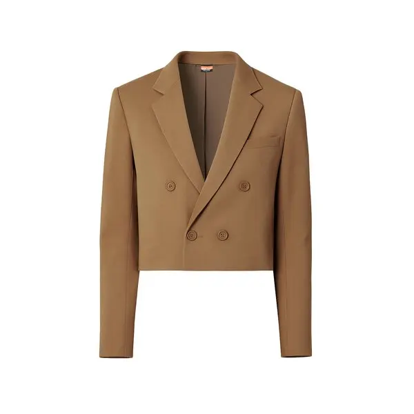 MAUI X LOLITA Bastien Tan Cropped Blazer - Brown