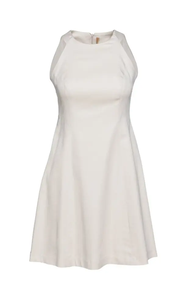 CONQUISTA A Line Sleeveless Sand Dress - Grey