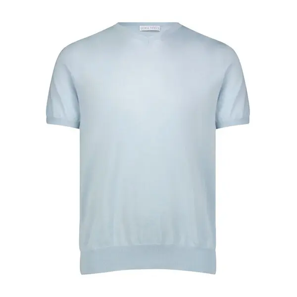 GEORGE PATRICK Ice High V-neck Cashmere Sweater - Blue