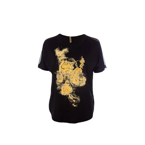 CONQUISTA Pattern Detail Top - Black