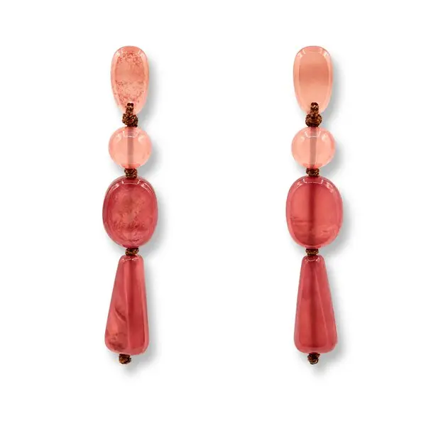 MICHAEL NASH JEWELRY Rachel Lightweight Shades Of Resin Drop Earrings - Pink
