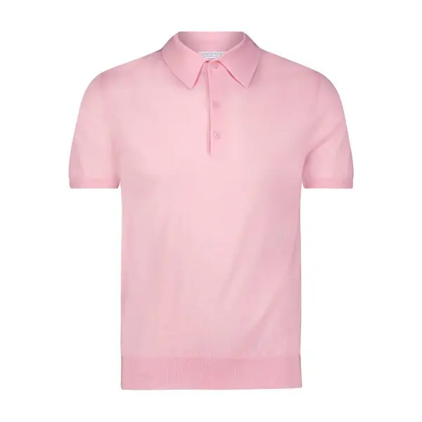GEORGE PATRICK Lemonade Cashmere Polo Shirt - Pink