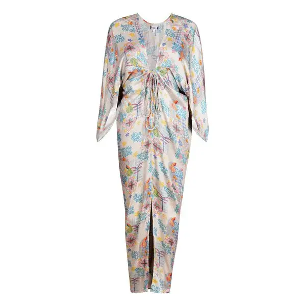 MAISON QALA Neutrals Sara Kaftan Dress - Black