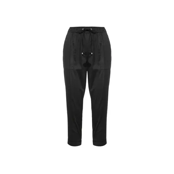 CONQUISTA Tie Detail Trousers - Black