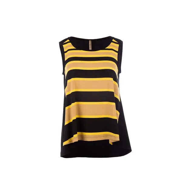 CONQUISTA Striped Sleeveless Top