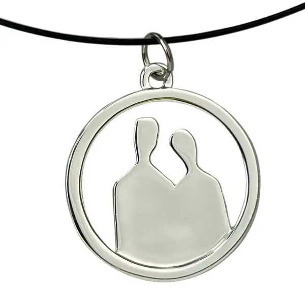YENNY COCQ LLC Silhouette Couple Pendant, "the Two Of Us" - Silver