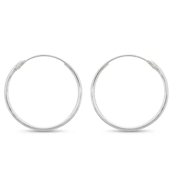 SPERO LONDON Sterling Essential Hoop Earrings 20mm - Silver