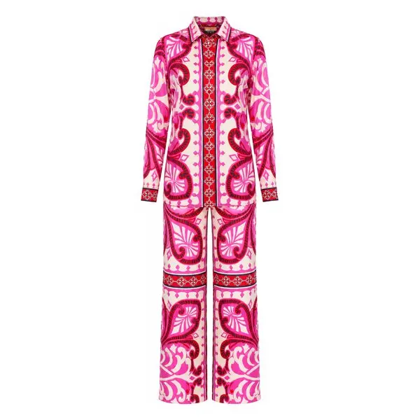 MAUI X LOLITA Yaya Baroque Print Pants Set - Pink