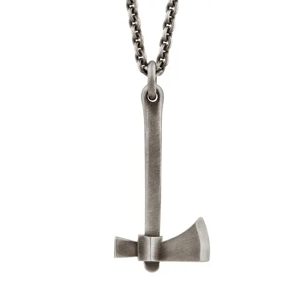 SNAKE BONES Tomahawk Pendant In Sterling - Silver