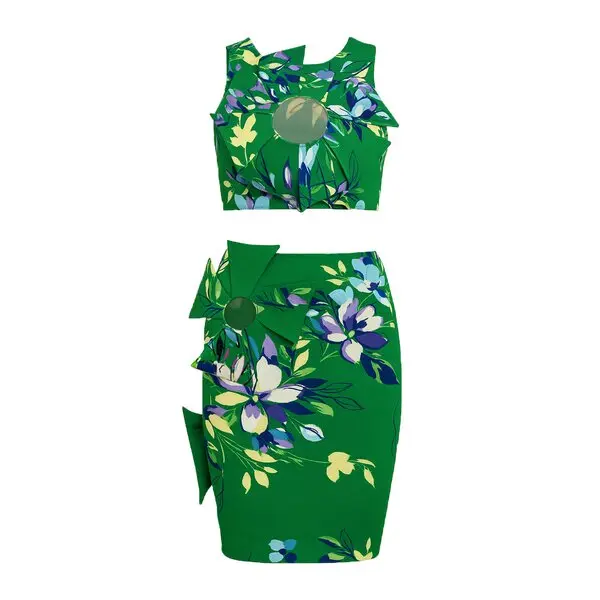 MAUI X LOLITA Eve Two-piece Skirt Set - Green