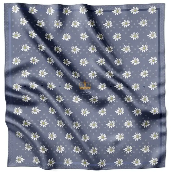 LAMBERTY MUNICH Alpine Edelweiss Midi Silk Twill