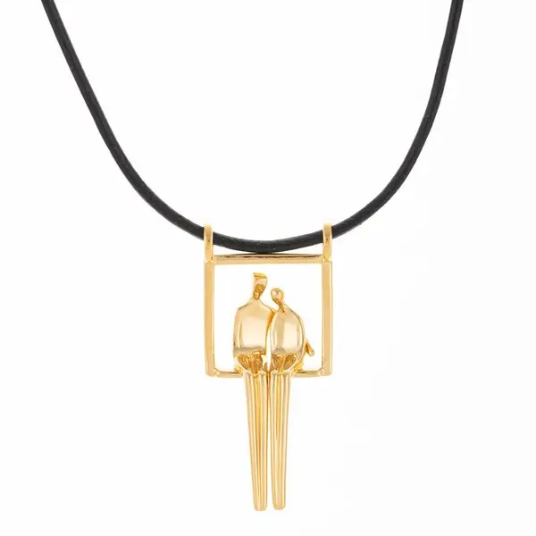 YENNY COCQ LLC Couple Pendant "close To Me - Gold