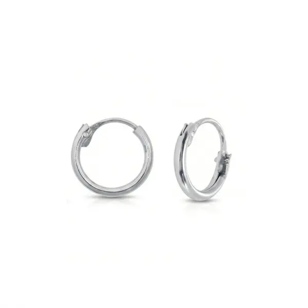 SPERO LONDON Sterling Essential Hoop Earrings 8mm - Silver
