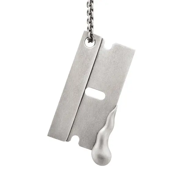 SNAKE BONES Sharp Edge Razor Pendant In Sterling - Silver
